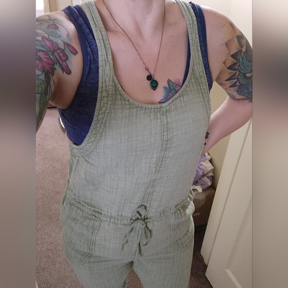 True Craft | Pants & Jumpsuits | True Craft Green Cotton Sleeveless ...